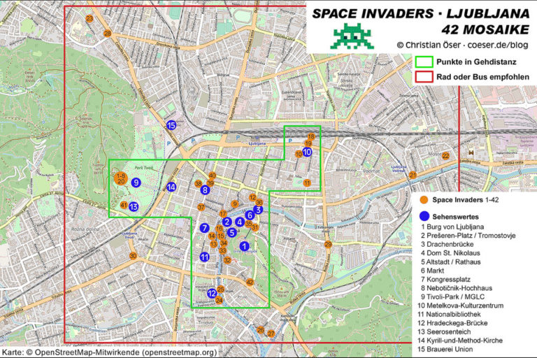 Space Invaders: Ljubljana spielerisch entdecken